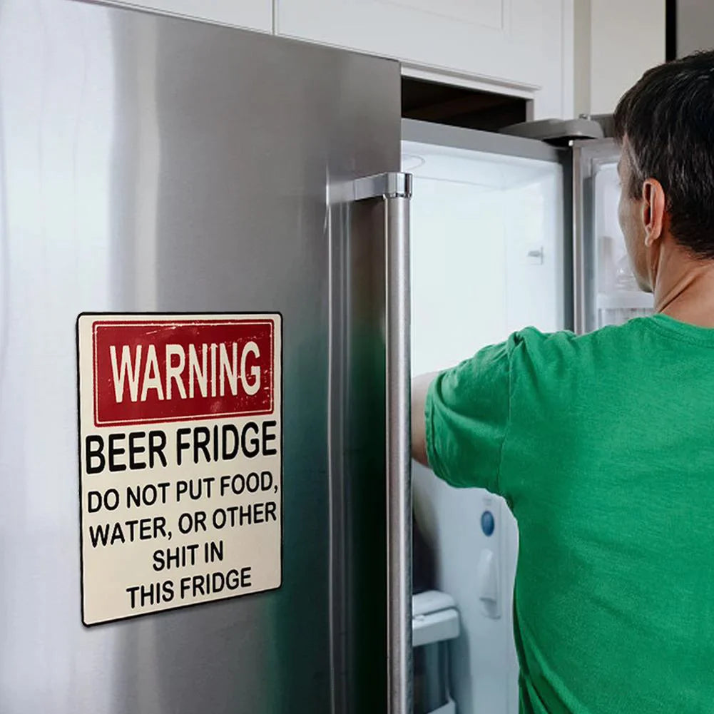 Funny Beer Fridge Vintage Sticker Sign – luckinwish