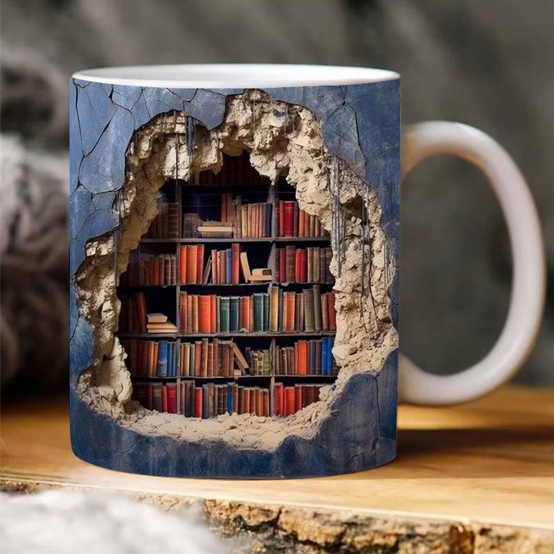 3D Bookshelf Mug – luckinwish