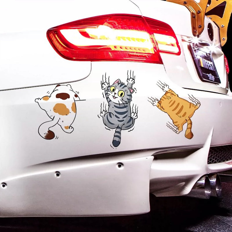Cute cat cartoon decal car stickers – luckinwish