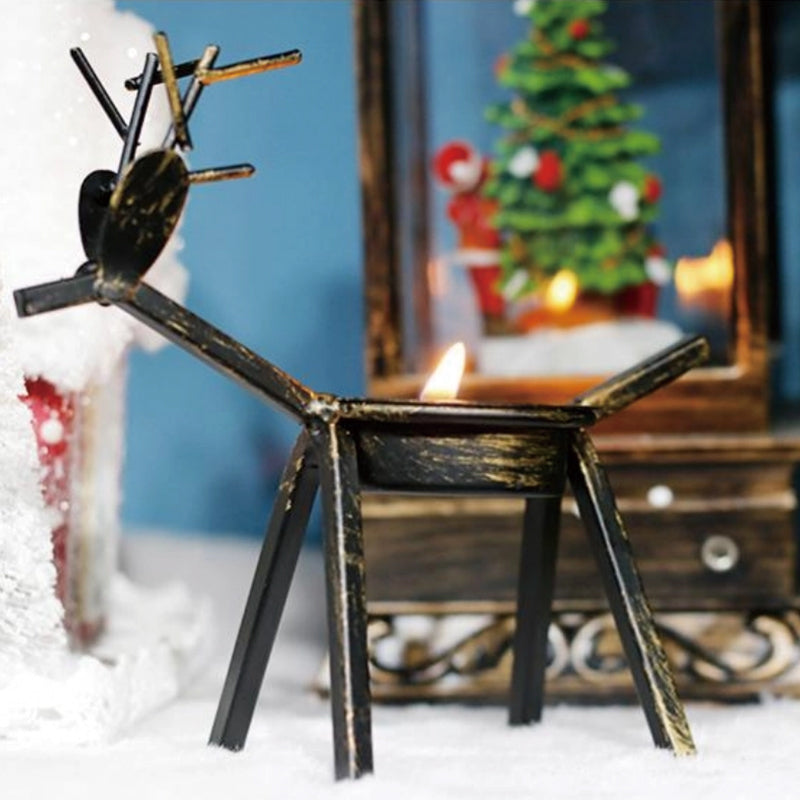 Set of 2 Reindeer Tea Light Holders – luckinwish